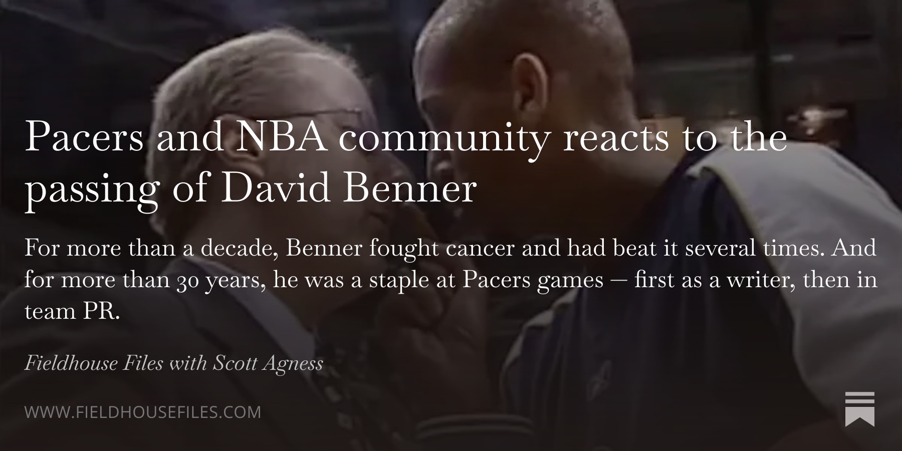 Pacers and NBA community reacts to the passing of David Benner